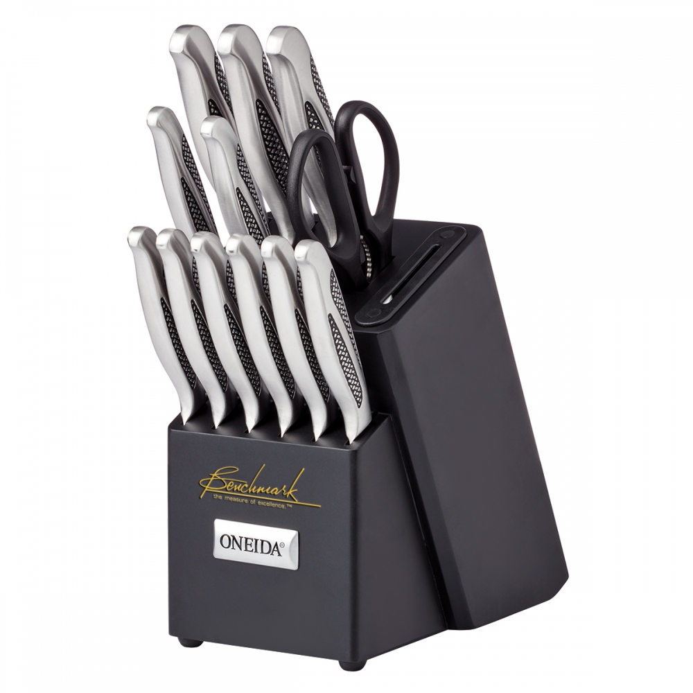 Oneida 14 Piece Knife Set with Built-in Sharpener LON01